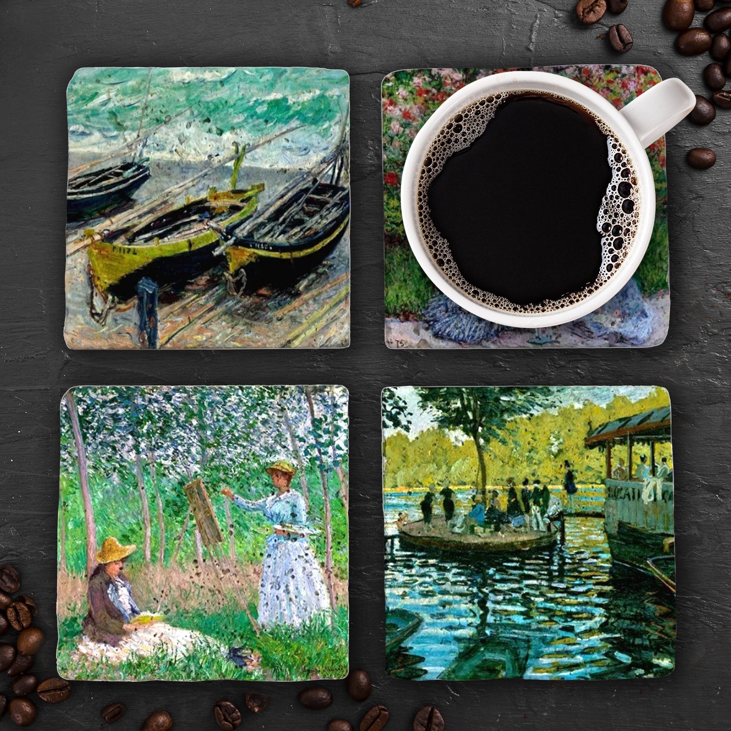 Monet Stone Coaster Set – Artistry Home